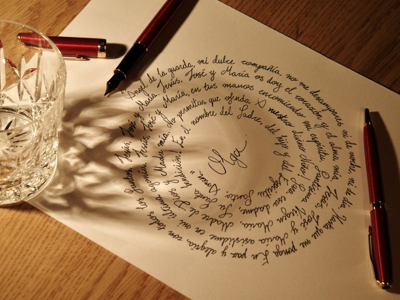 Custom Hand Written Calligraphy Poem/quote/excerpt - Etsy UK