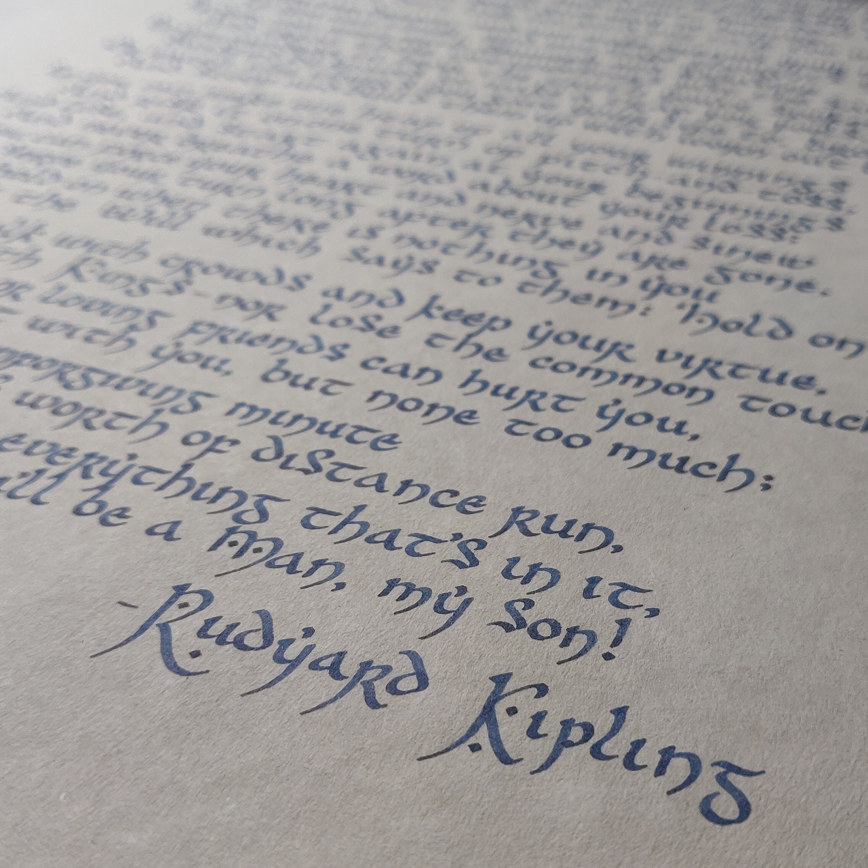 Rudyard Kipling's if Handmade Calligraphy Piece in Various Styles - Etsy