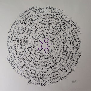 Spiral Calligraphy - Bespoke Handmade Poem/quote/excerpt - Choose Your ...