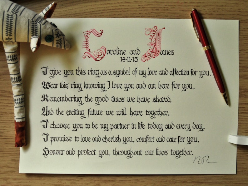 Custom Hand Written Calligraphy Poem/quote/excerpt - Etsy UK