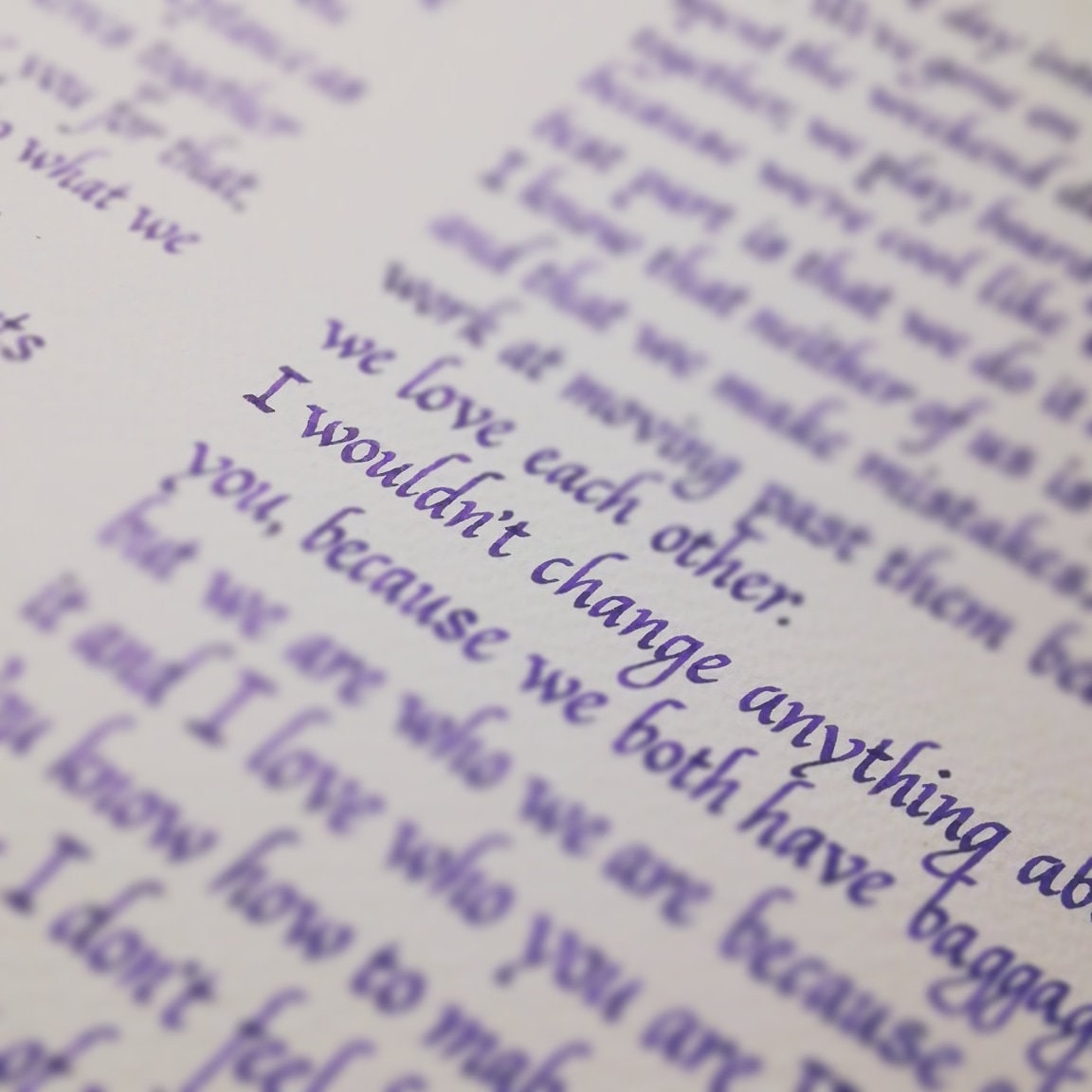 Custom Hand Written Calligraphy Poem/quote/excerpt - Etsy