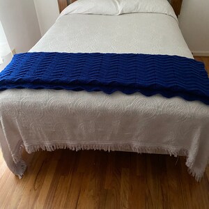 Crochet Afghan Royal Blue Crochet Afghan, Blanket, Throw, Coverlet ...