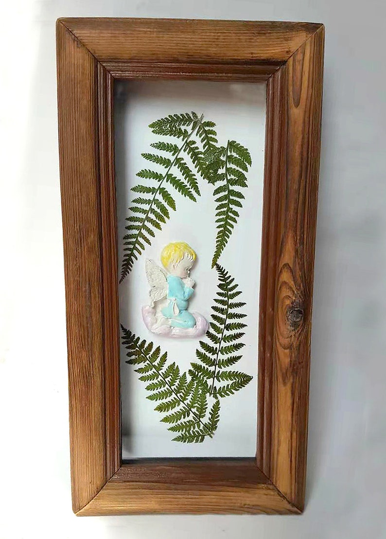 Handmade Sweet Baby Angel Amid Dried Fern Leaves in Vintage - Etsy