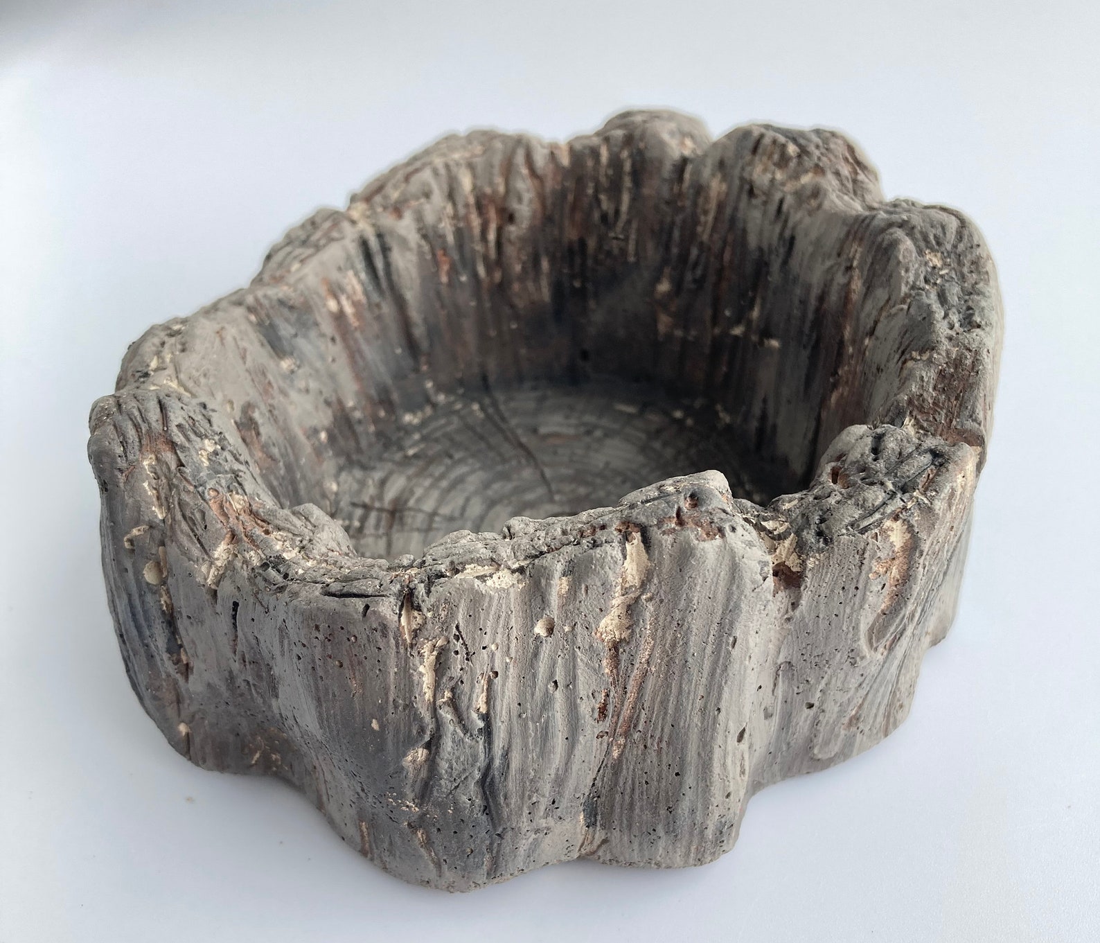 Handmade Painted Sealed Concrete Tree Stump Planter Flower - Etsy Nederland