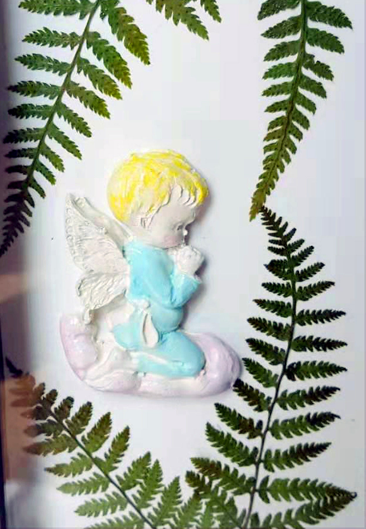 Handmade Sweet Baby Angel Amid Dried Fern Leaves in Vintage - Etsy