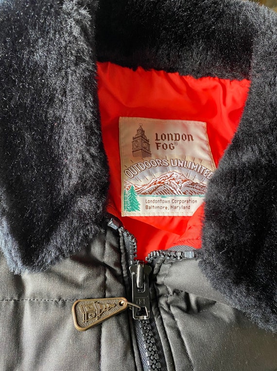 70s 80s Fuzzy Collar London Fog Outdoors Jacket Fligh… - Gem