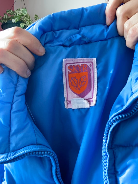80s Blue Puffer Jacket Mint Condition Skyr Skiing Sno… - Gem
