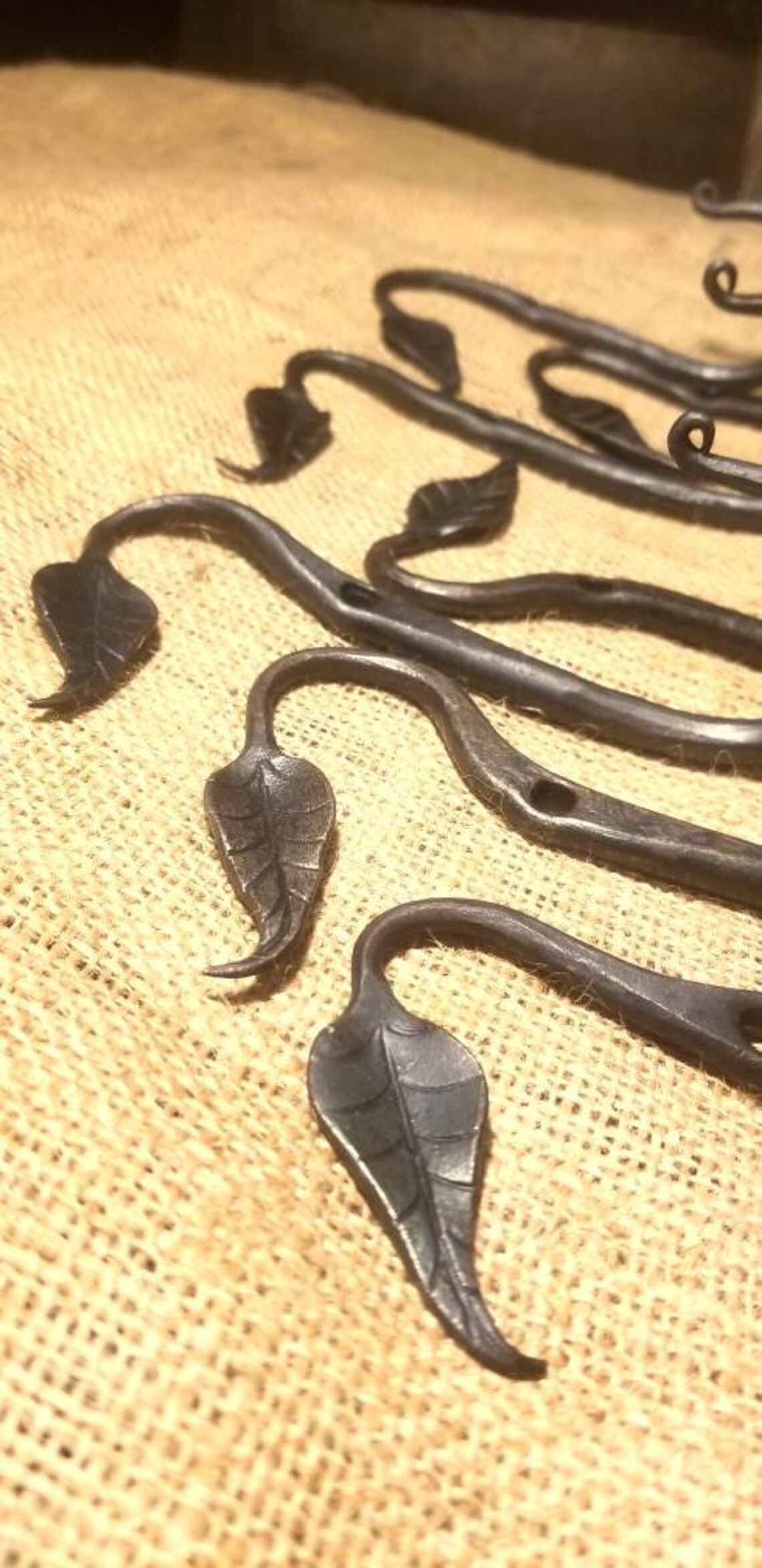 Hand Forged Leaf Hooks. Made to Order. - Etsy