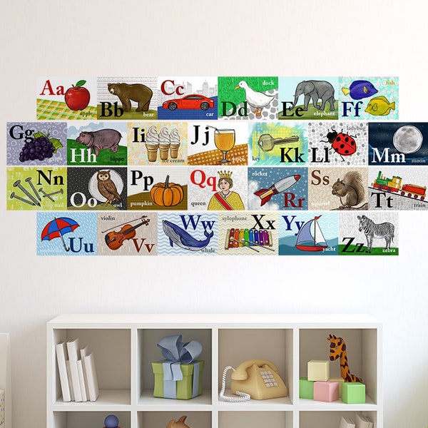 Alphabet Card Set - Etsy