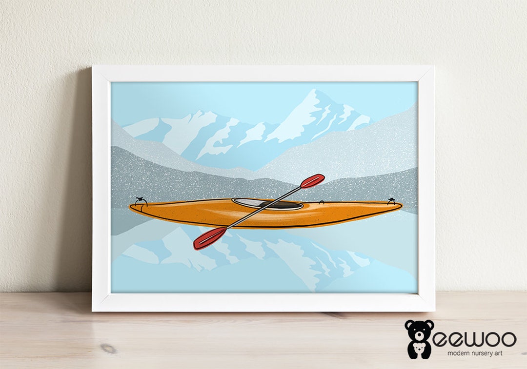 Kayak Wall Decor, Kayak Print, Transportation Wall Decor, Kids Room ...
