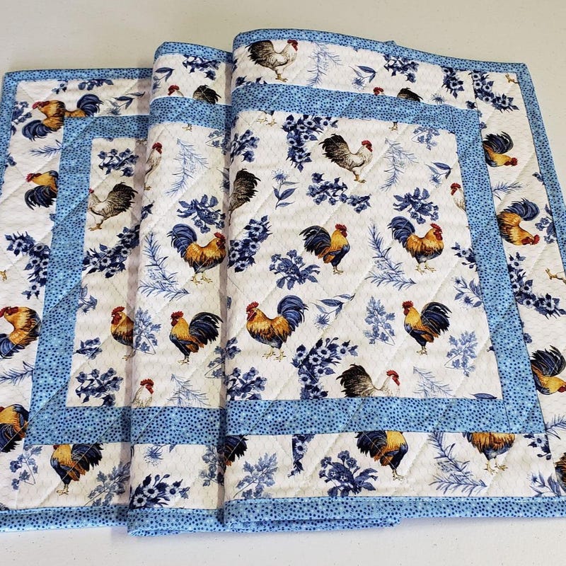 Rooster Table Runner - Etsy