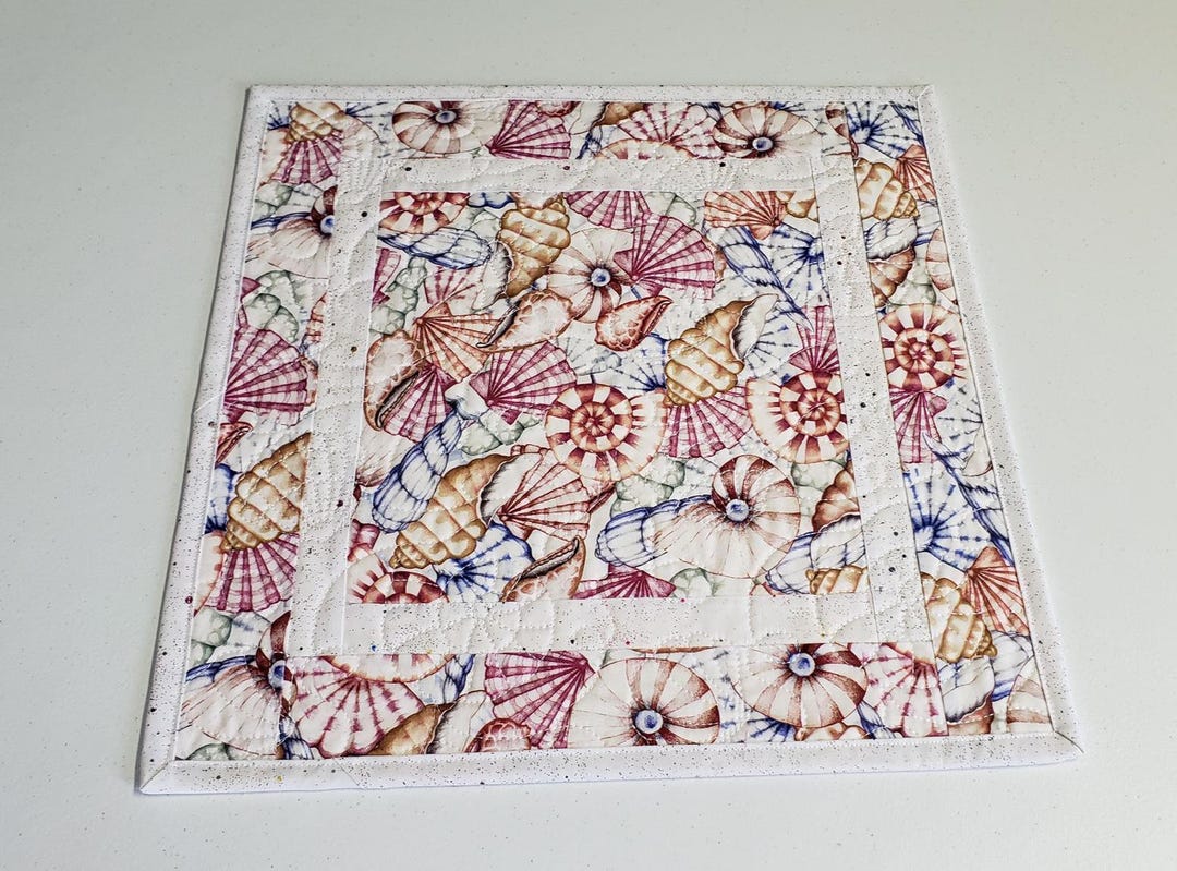 Quilted Spring / Summer Table Topper / Candle Mat / Mini Runner / Mini ...