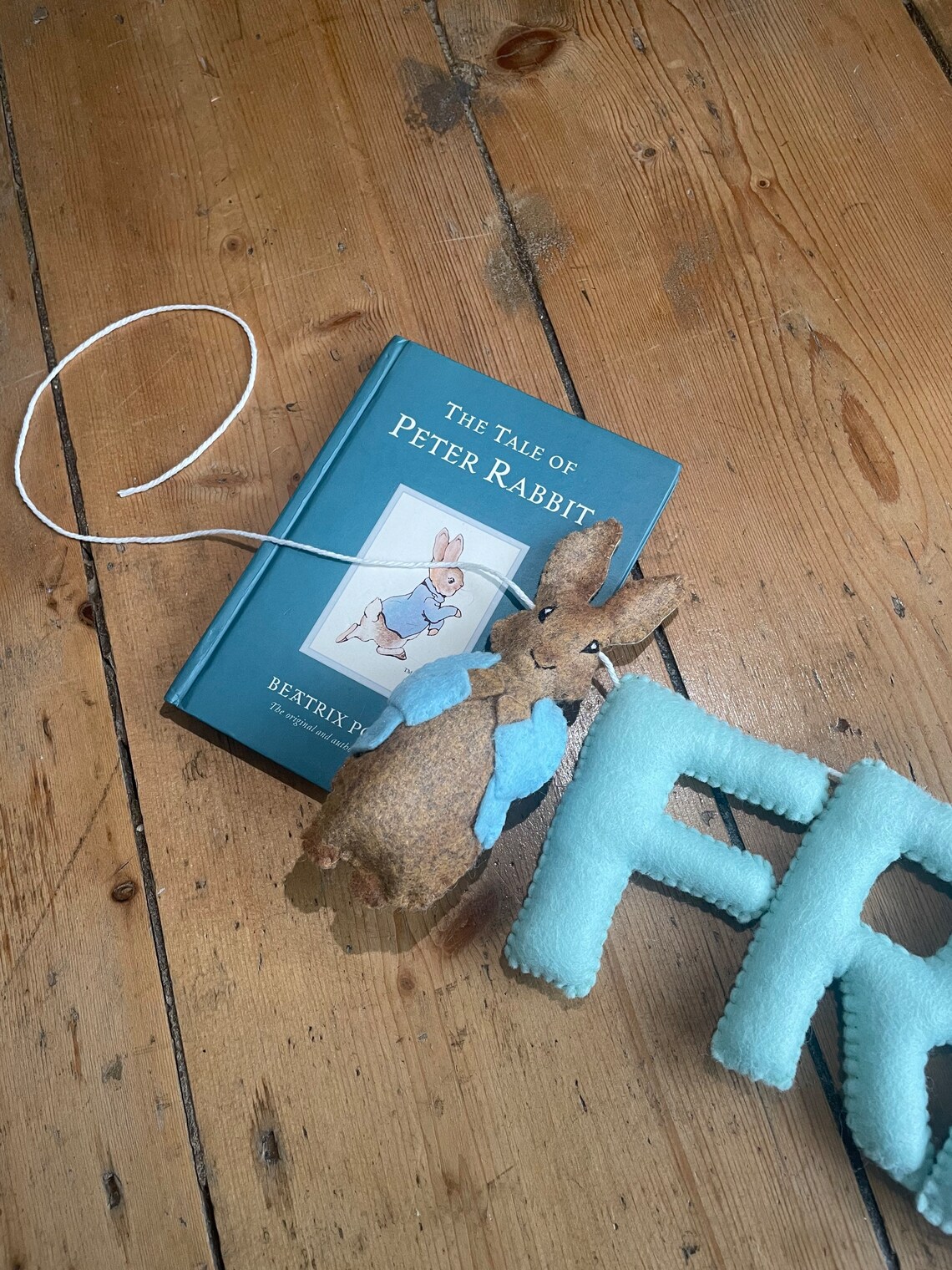 Peter Rabbit Handmade Personalised Name Garland Nursery - Etsy UK