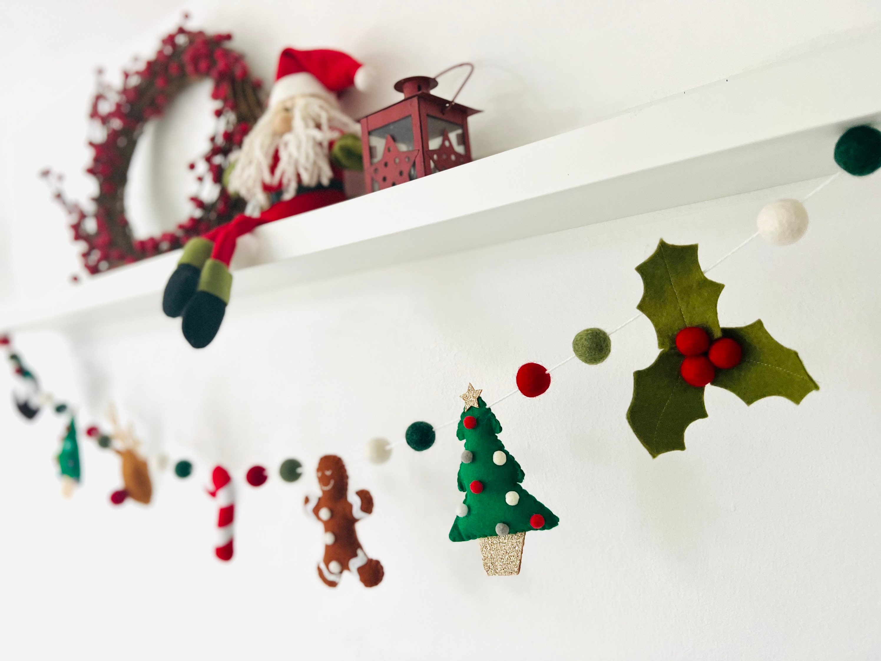 Handmade Felt Christmas Character Garland Christmas Bunting - Etsy