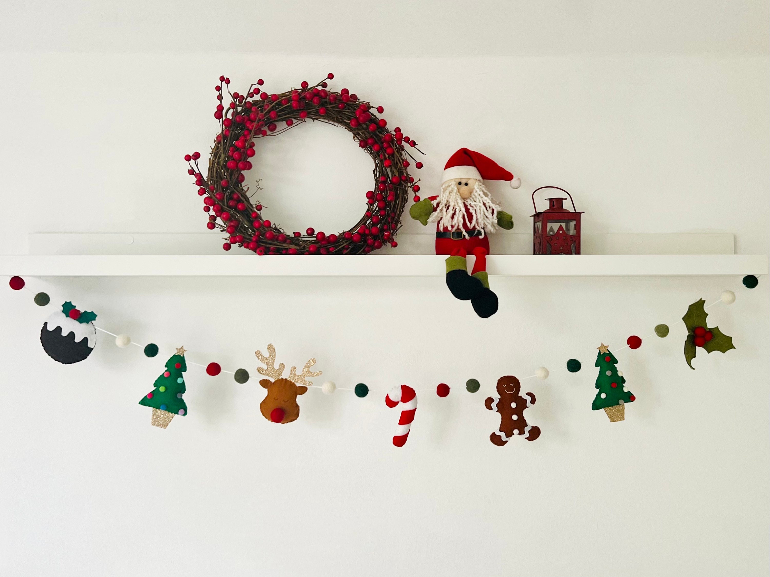 Handmade Felt Christmas Character Garland Christmas Bunting - Etsy