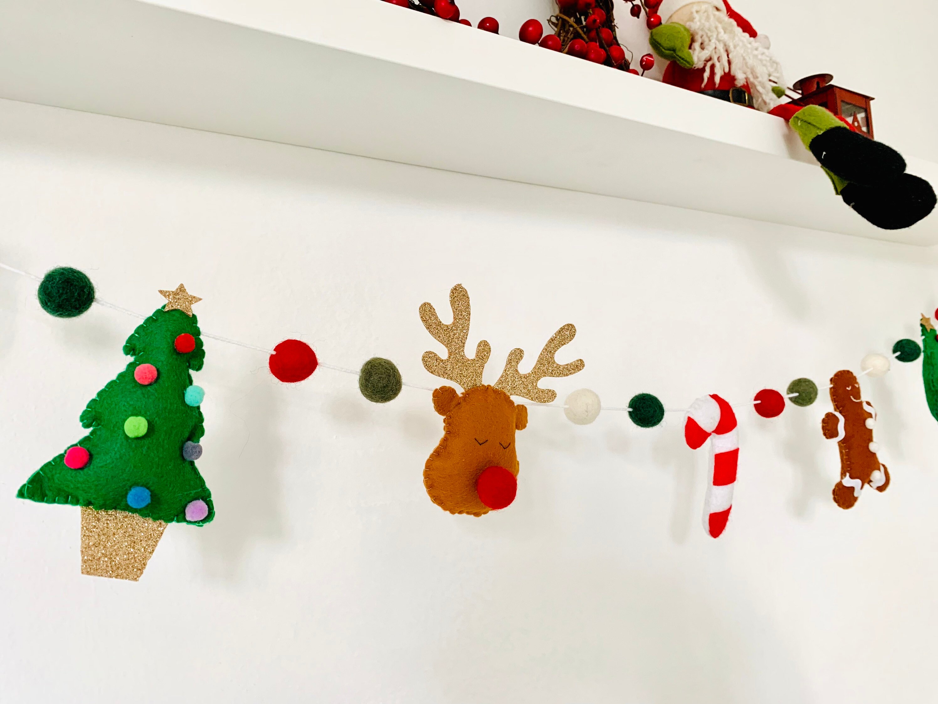 Handmade Felt Christmas Character Garland Christmas Bunting - Etsy
