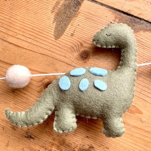 Handmade Pastel Felt Dinosaur Garland Boys Room Bunting Neutral Nursery ...