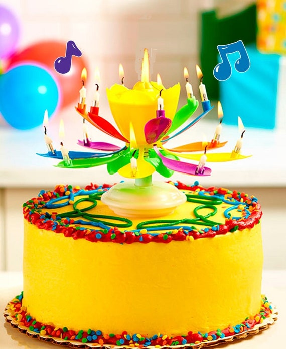 Rainbow Lotus Flower Happy Birthday Exciting Candle you Can Choose Any Number and Colors From Drop down Menus. Our Price INCLUDES SHIPPING Etsy