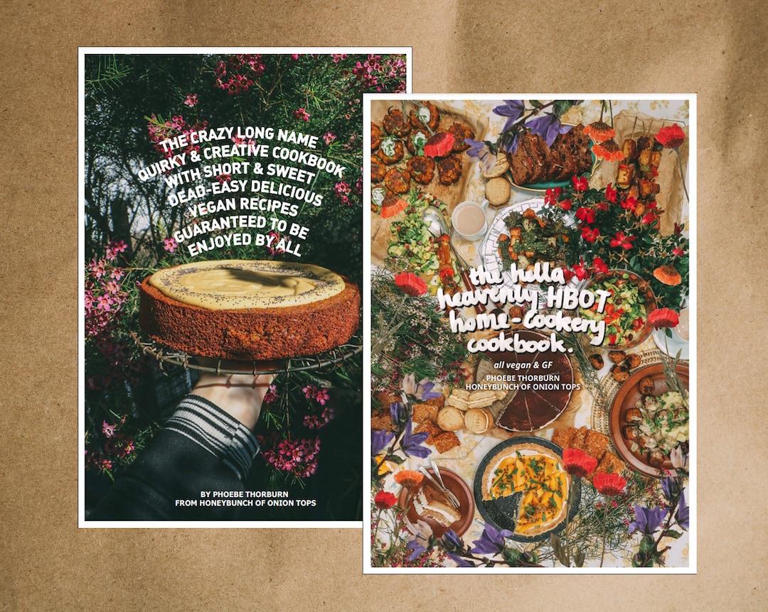 2 Handmade Digital Vegan Cookbooks (the HBOT Cookbook + the Hella ...