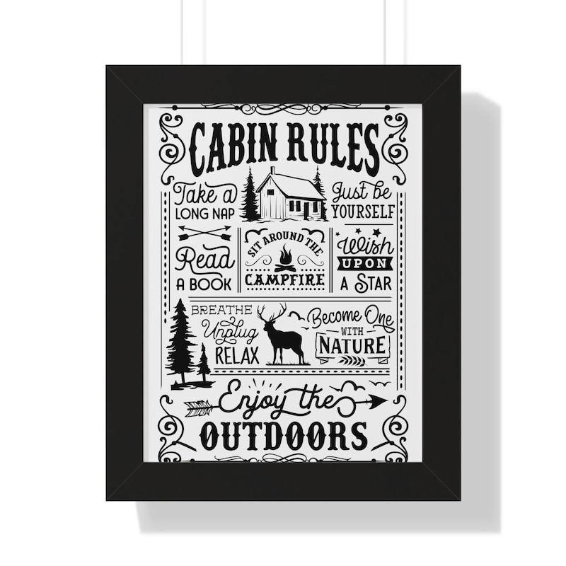 Cabin Rules - Etsy