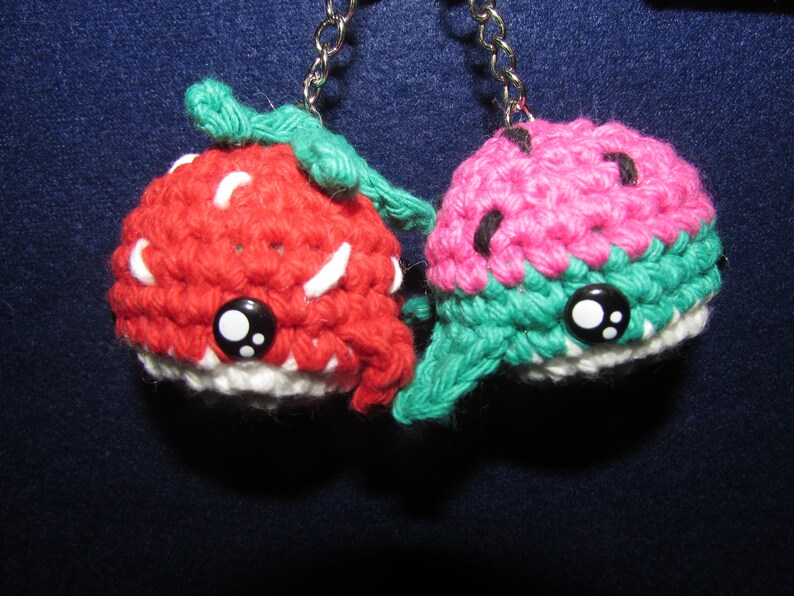 Mini Whale Keychains, Made With 100% Cotton Yarn, Custom Options ...