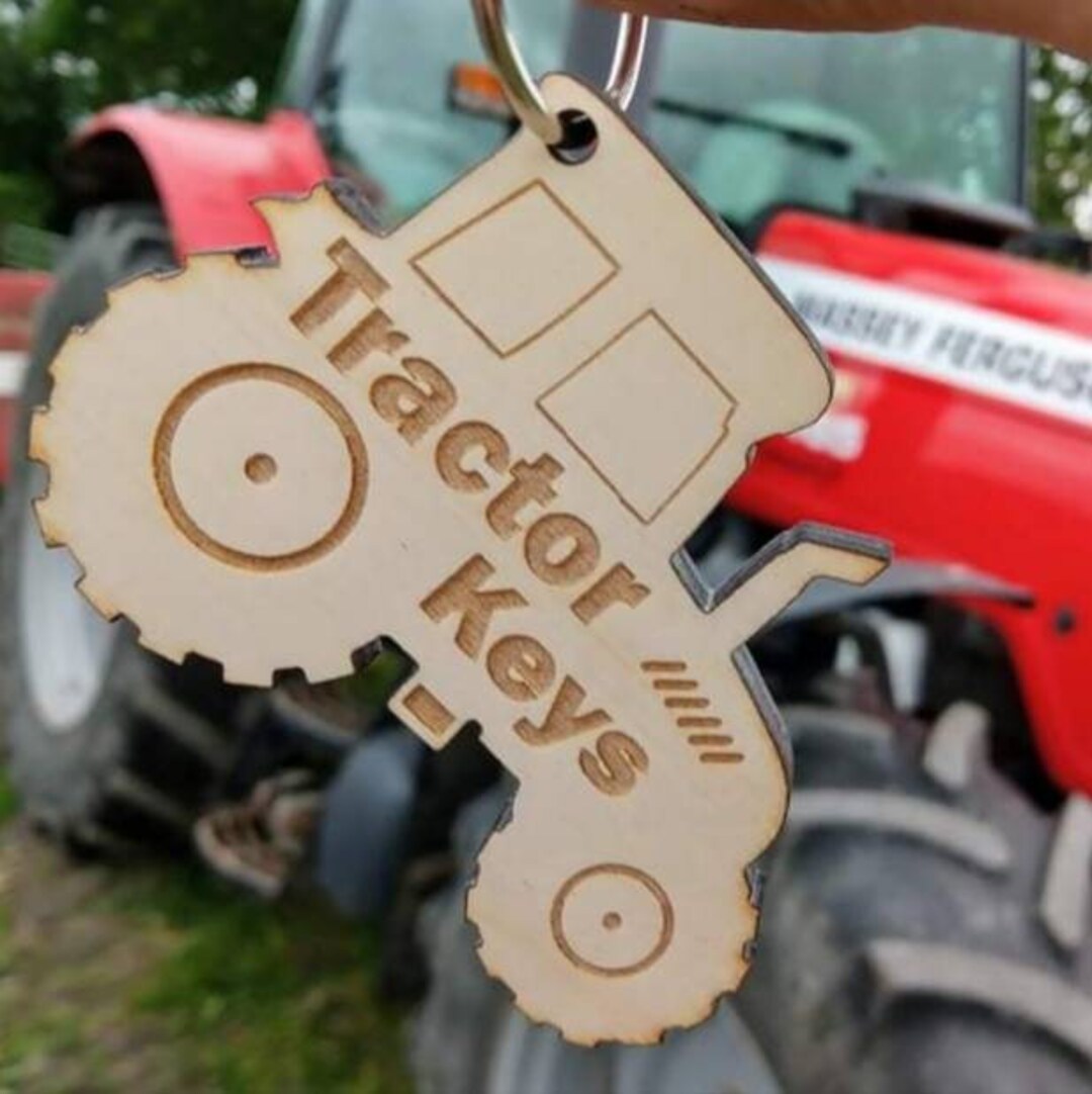 Tractor Keys Wooden Keyring/ Farm Keyring - Etsy