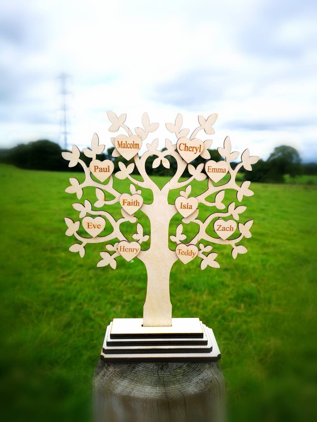 Personalised Laser Cut And Engraved Free Standing Wooden Family Tree Etsy personalised-laser-cut-and-engraved-free-standing-wooden-family-tree-etsy
