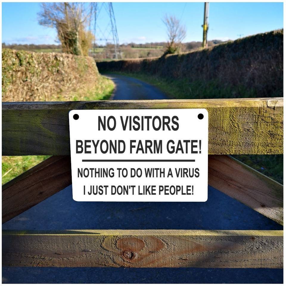 Funny farm gate sign don't like people keep out | Etsy