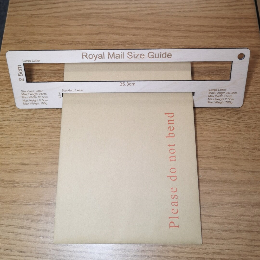 Royal Mail Size Guide, Engraved Wood. - Etsy