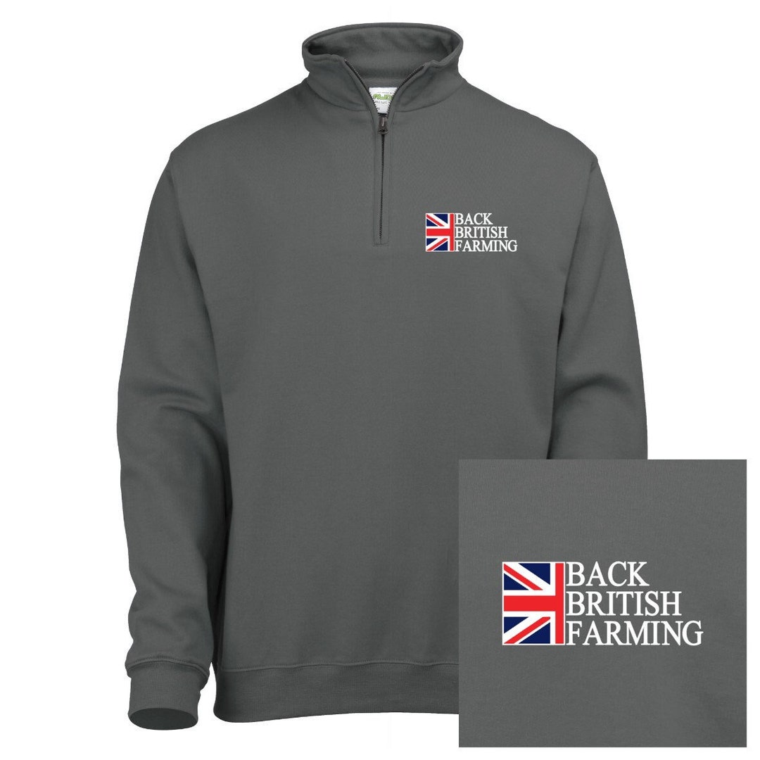 Back British Farming Flag 1/4 Zip Sweatshirt - Etsy
