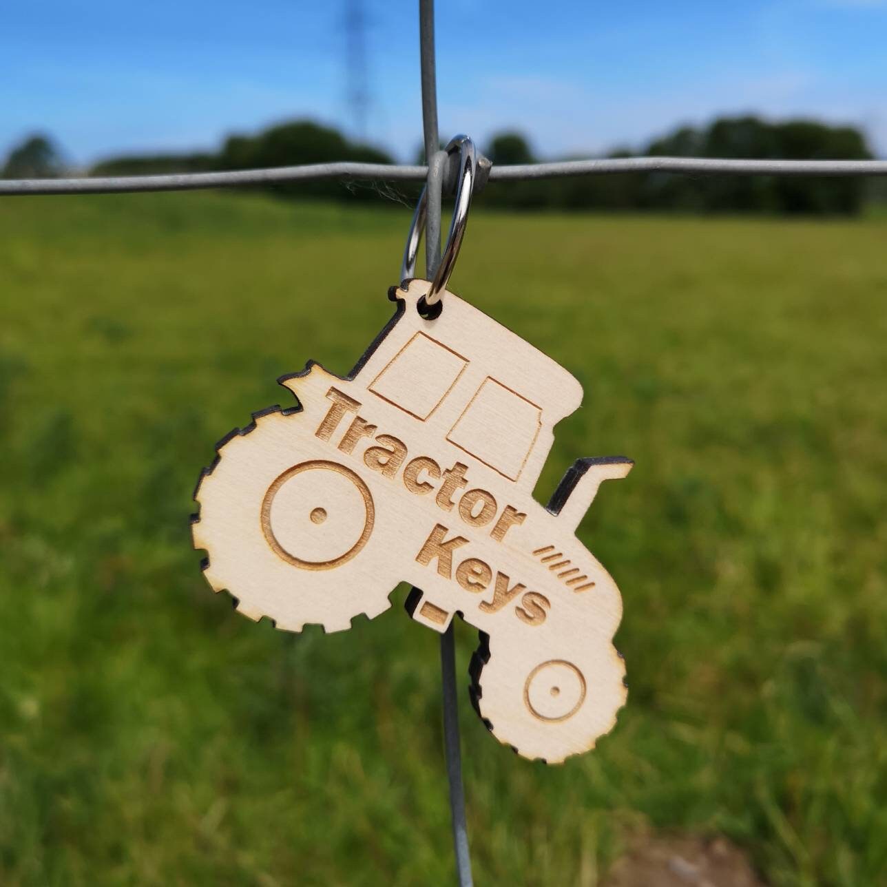 Tractor Keys Wooden Keyring/ Farm Keyring - Etsy UK