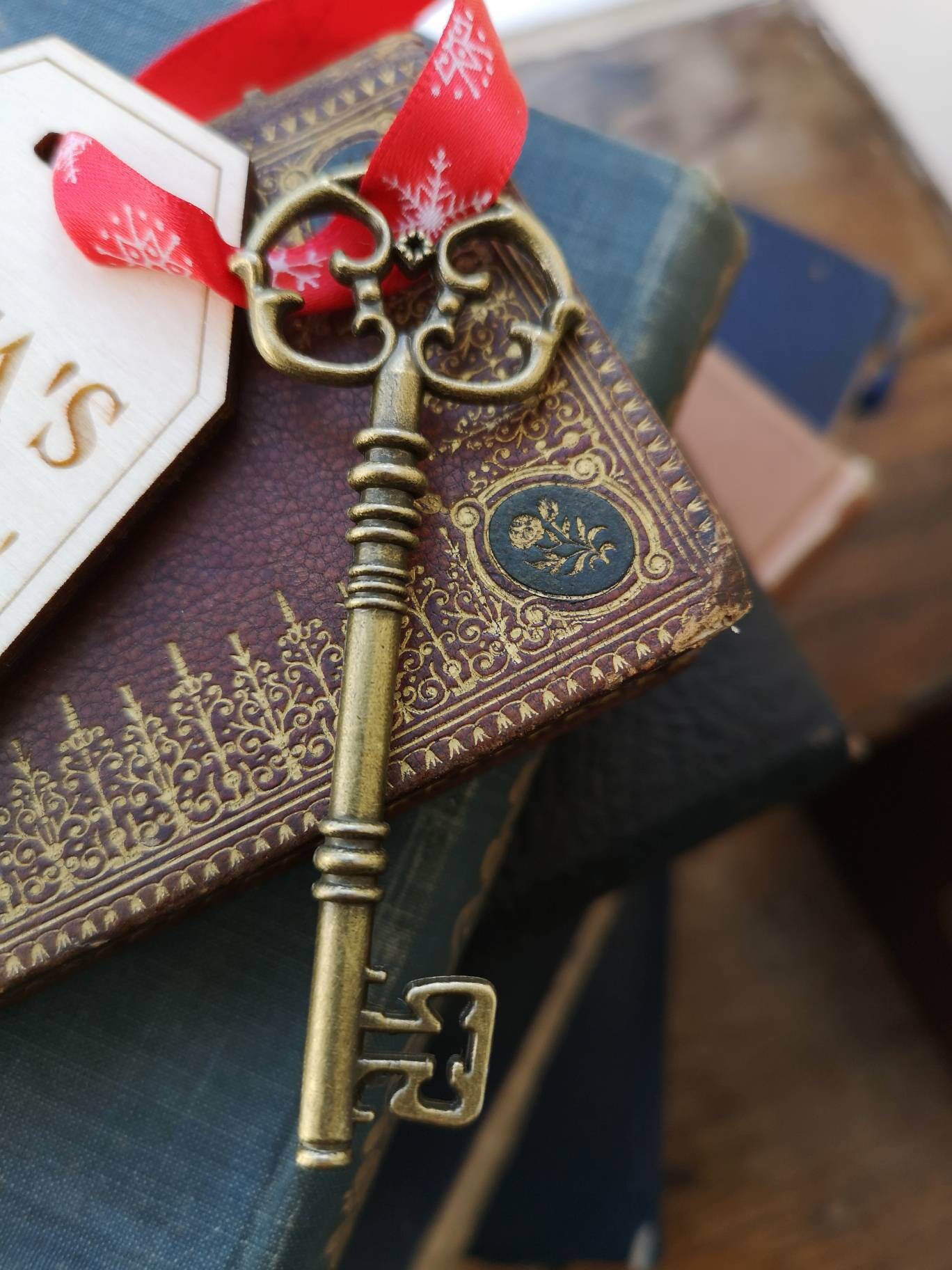 Personalised Wooden Santa Key - Etsy UK