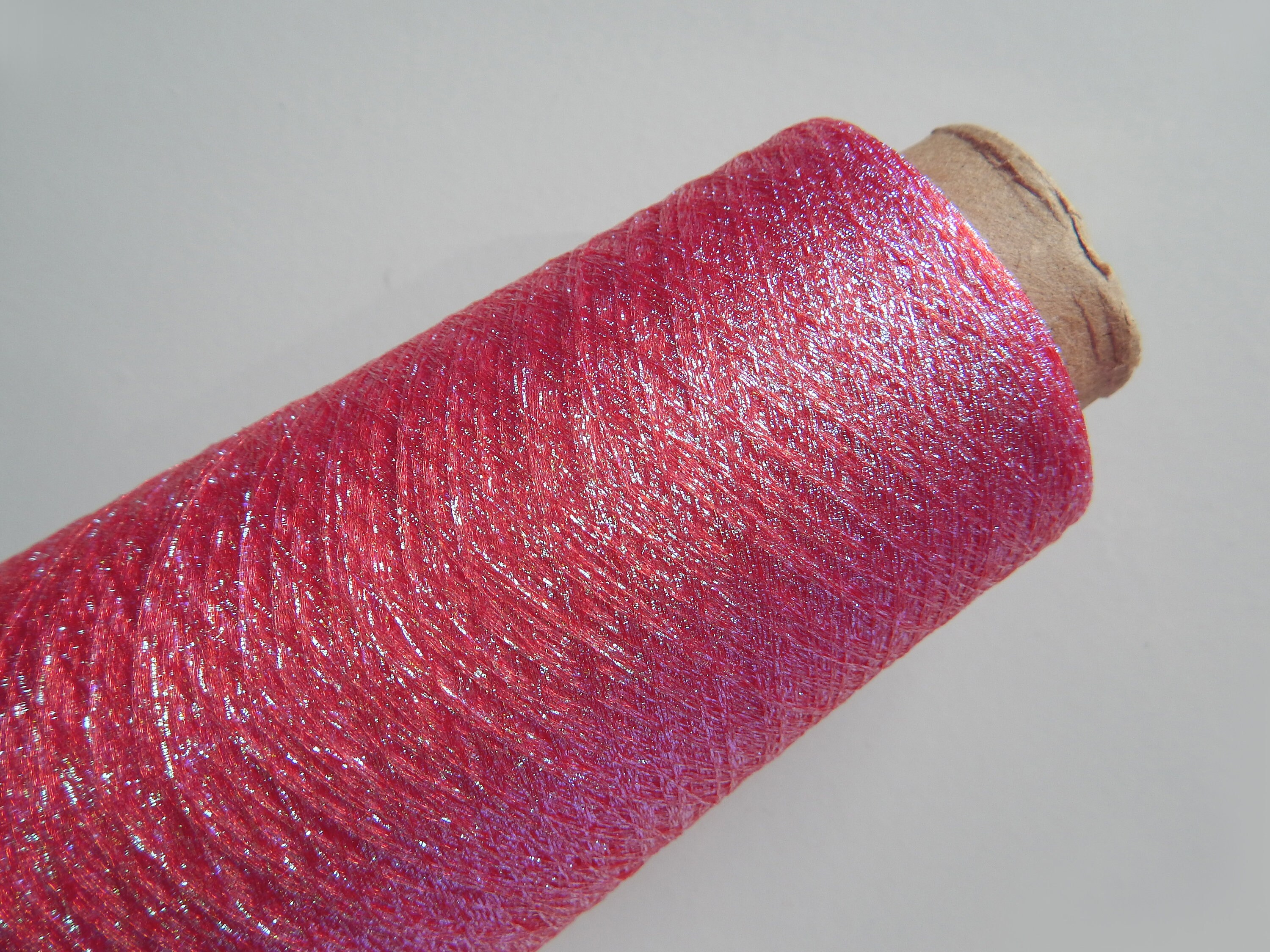 Pink sparkling metallic yarn bright-pink glitter yarn pink | Etsy