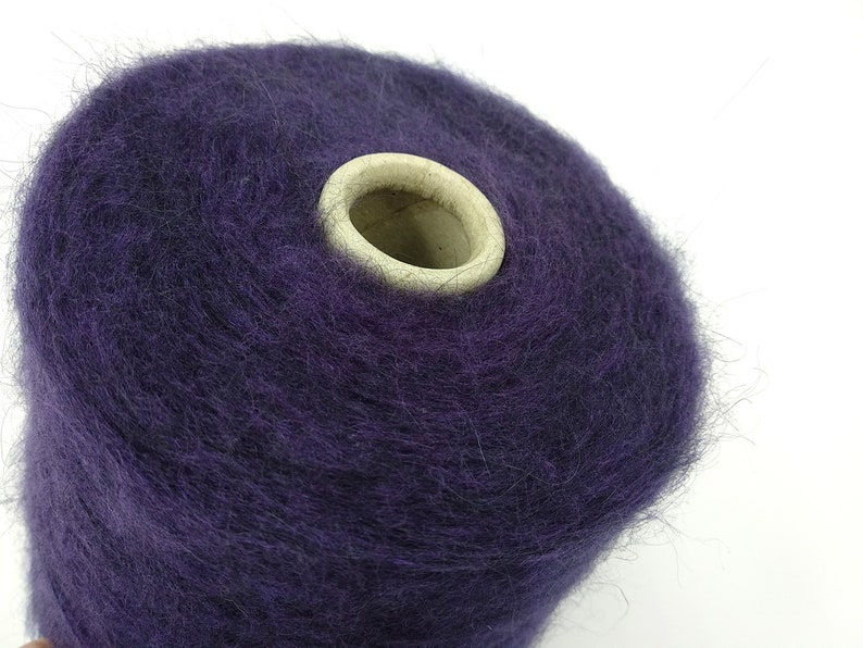 Italian yarn dark-violet mohair crochet yarn hand knitting yarn purple ...
