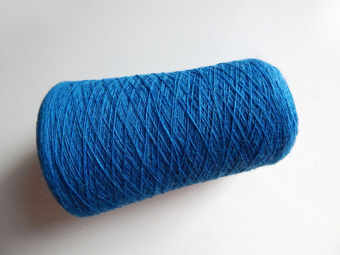 Dark-turquoise merino yarn 165 gr blue lace wool yarn | Etsy