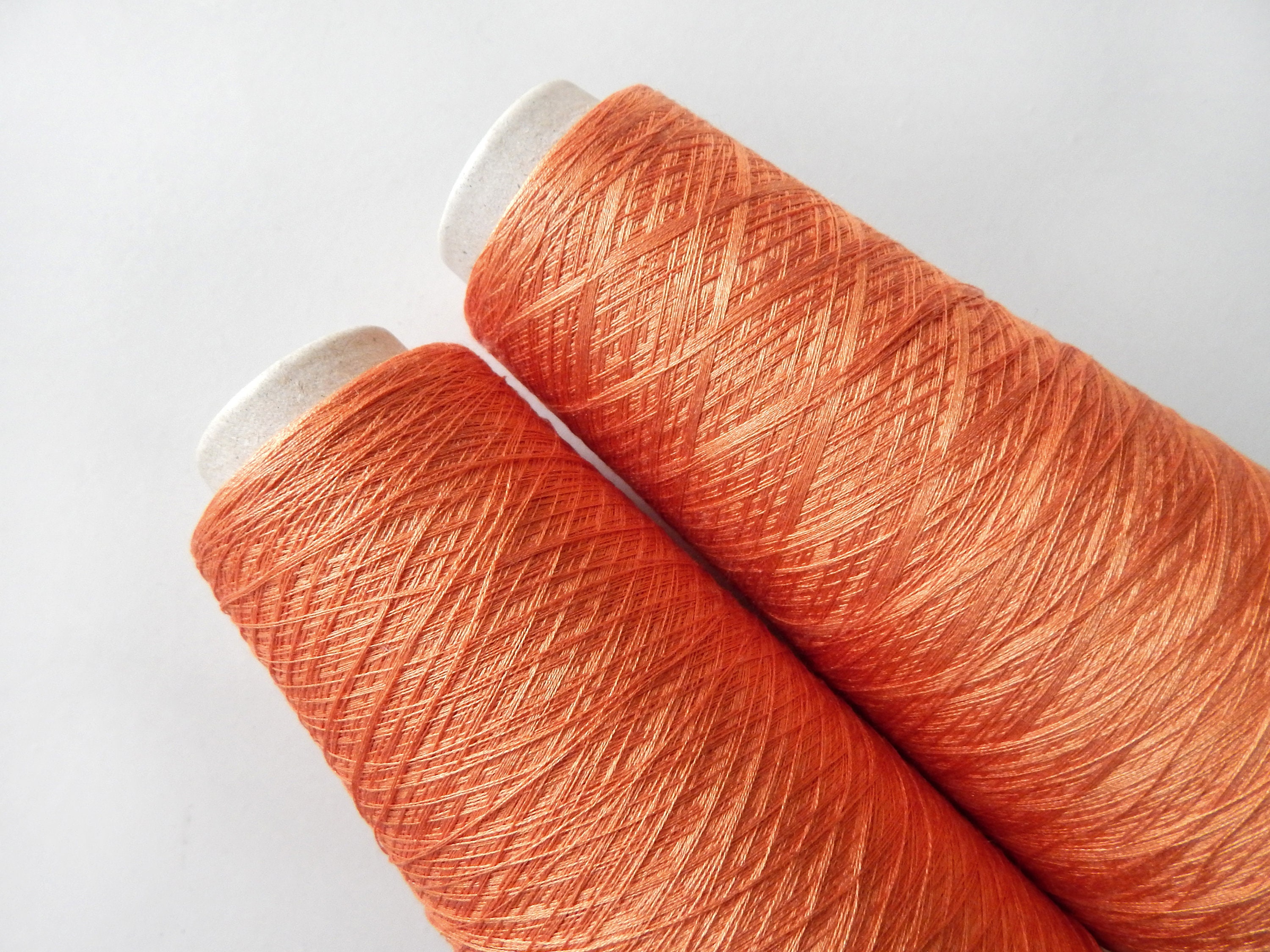 Hilo de seda naranja 100% seda de terracota seda de encaje | Etsy