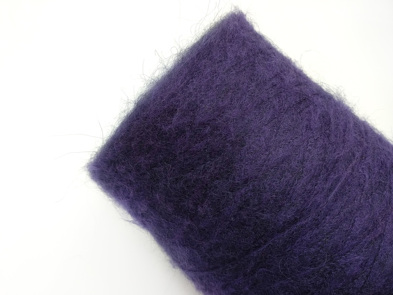 Italian yarn dark-violet mohair crochet yarn hand knitting yarn purple ...