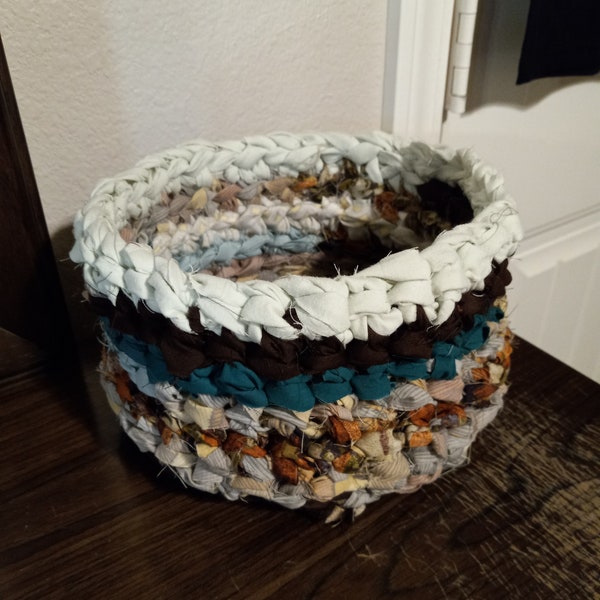Rag Crochet Basket - Etsy