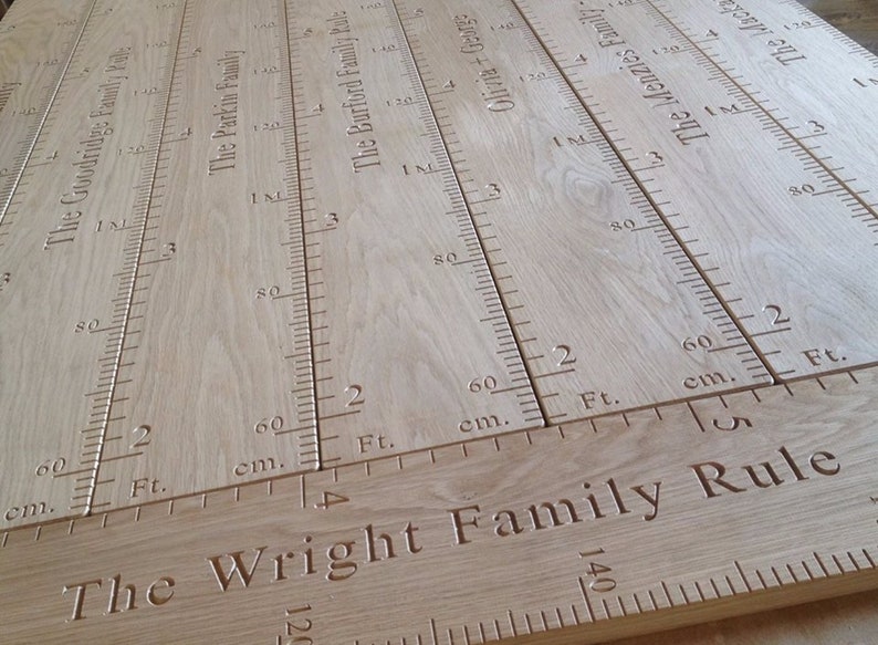 Solid Oak Engraved Height Chart Ruler | Etsy UK