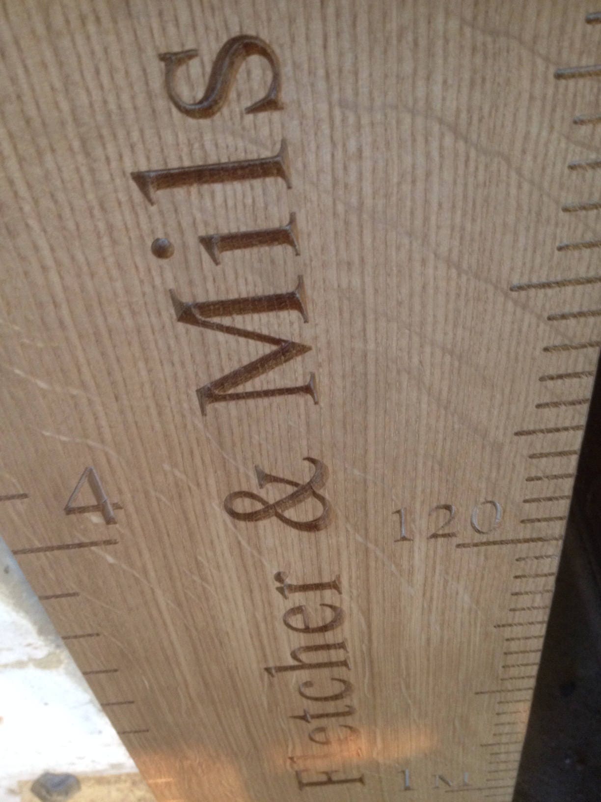 Solid Oak Engraved Height Chart Ruler | Etsy UK