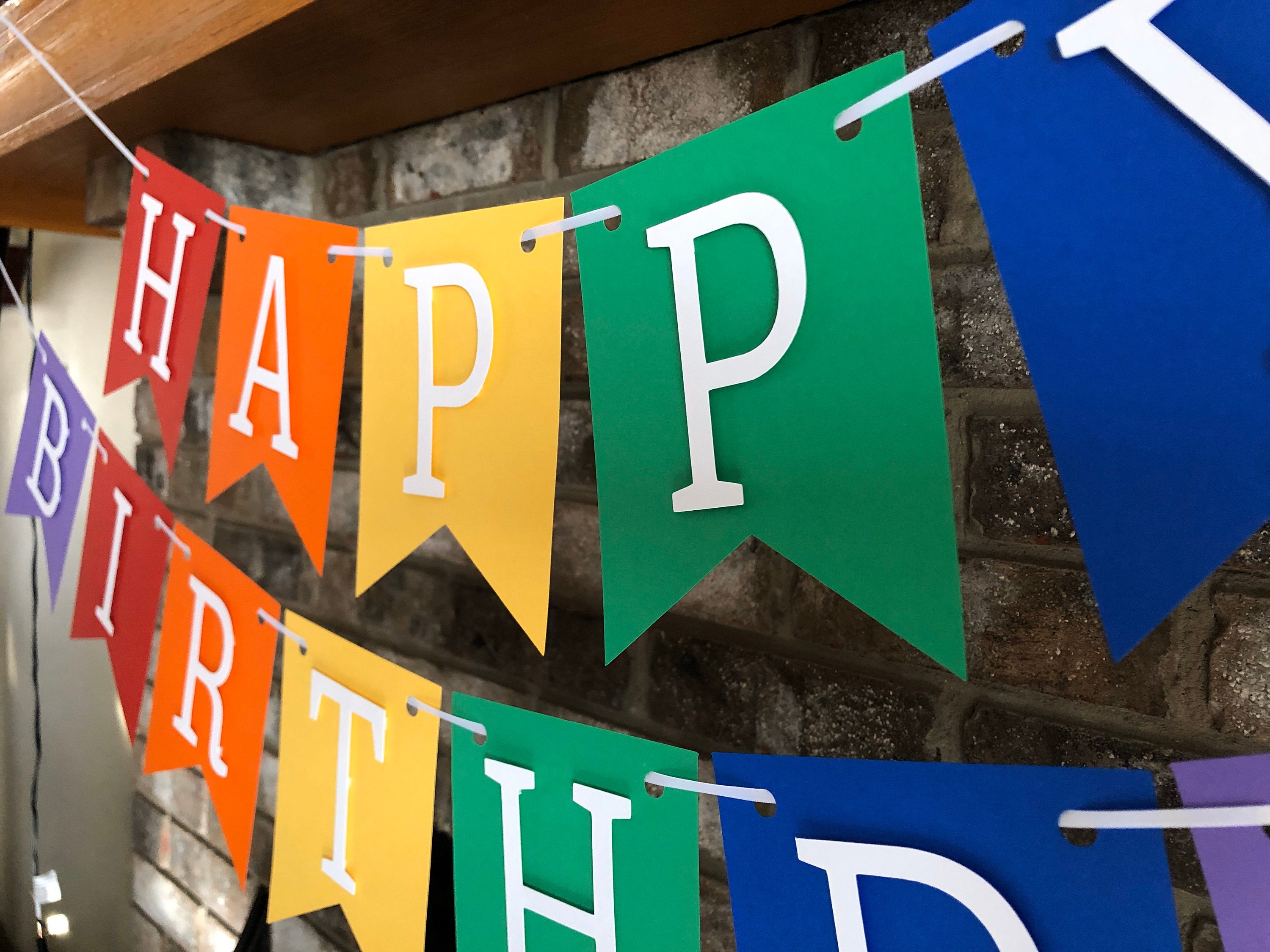 Rainbow Themed Party Banner Happy Birthday Decorations | Etsy