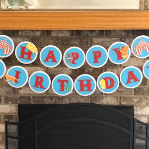Circus Birthday Banner Carnival Party Birthday Big Top Decorations ...