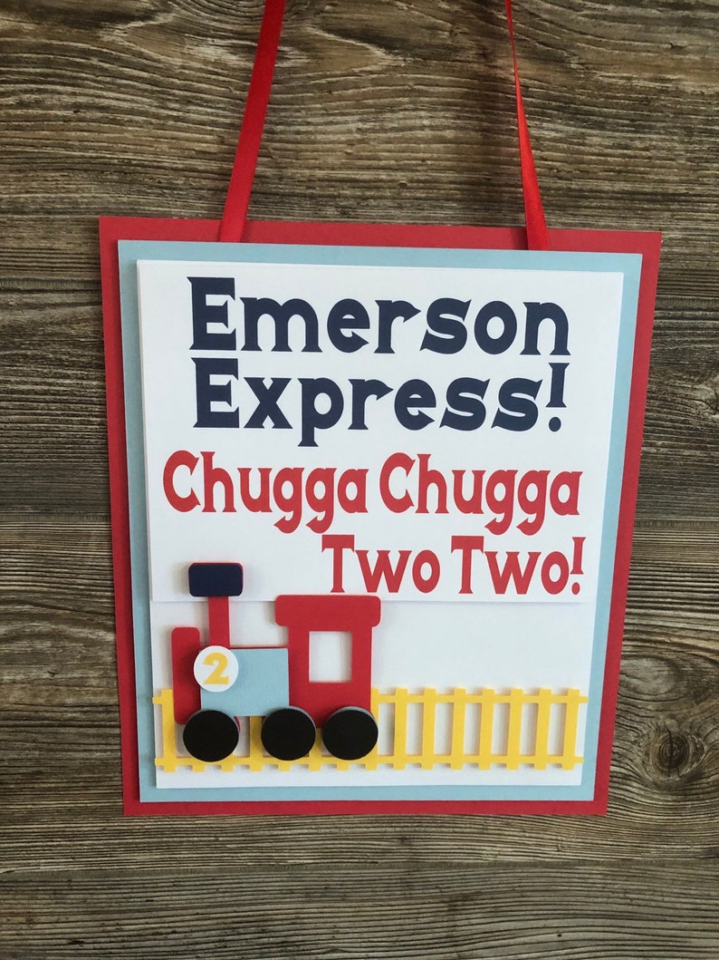 Train Door Sign Train Welcome Sign Train Theme Chugga | Etsy