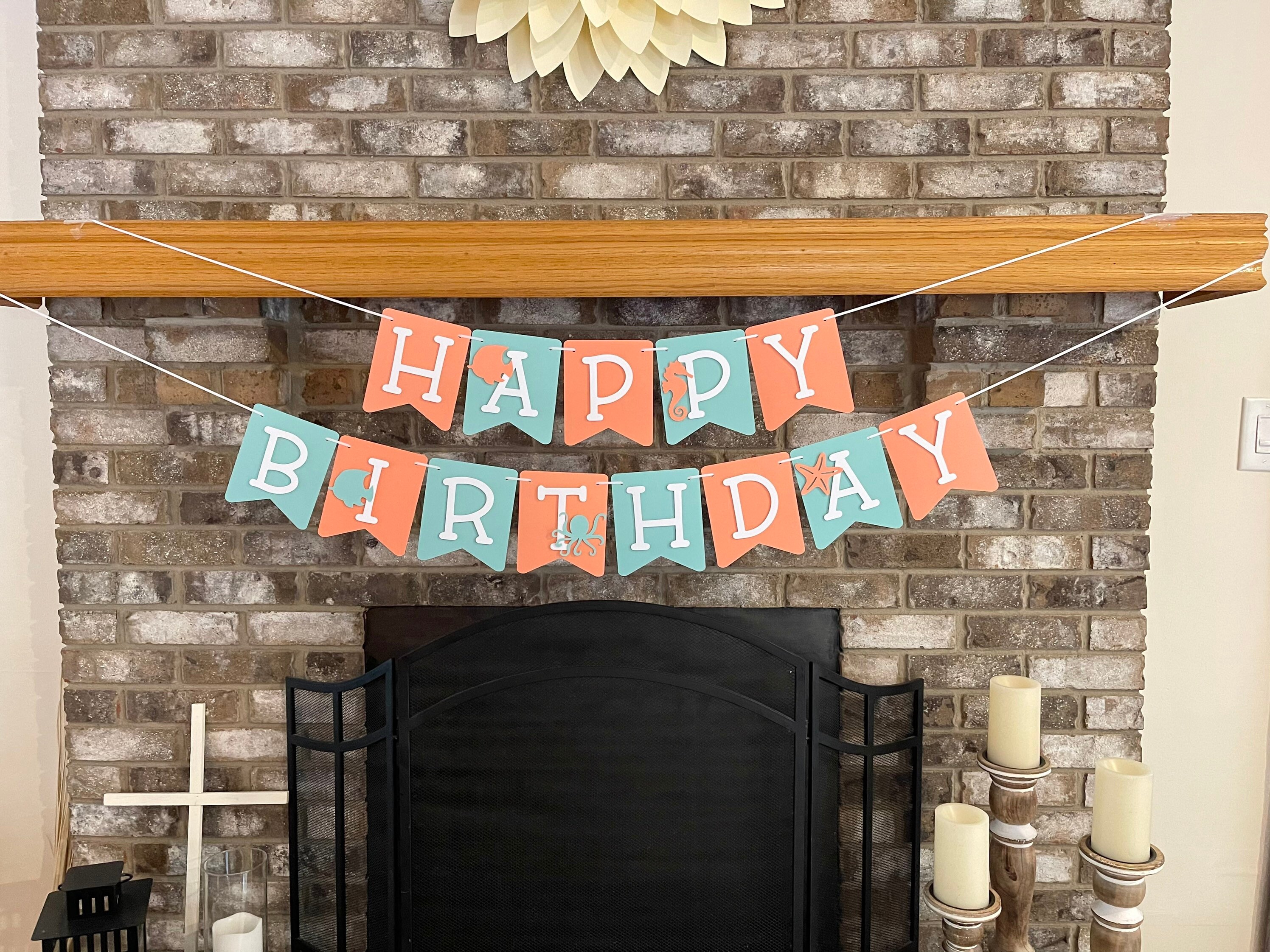 Ocean Themed Birthday Banner Underwater Sea Theme Girls | Etsy