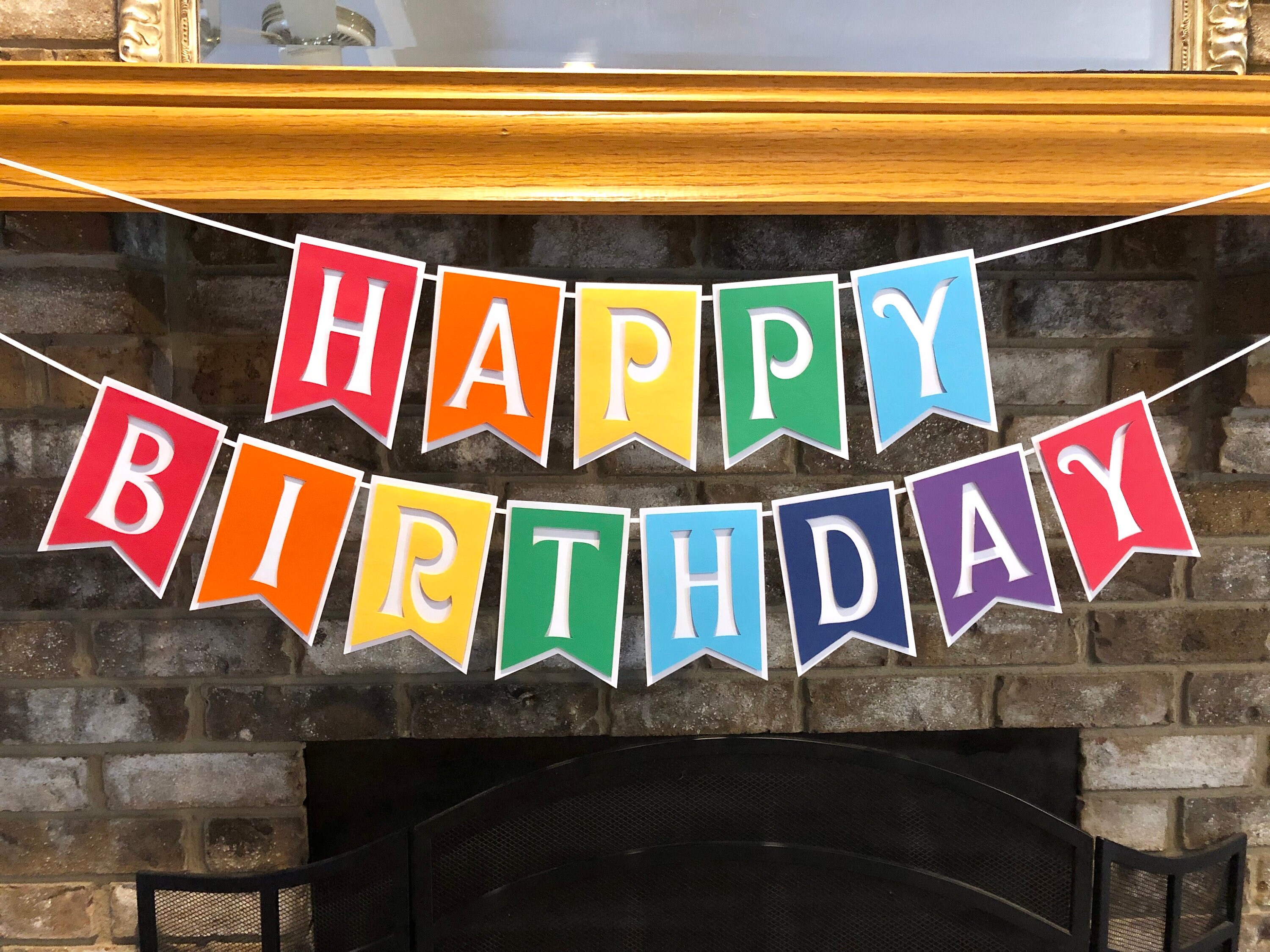 Rainbow Birthday Banner Personalized Rainbow Theme - Etsy