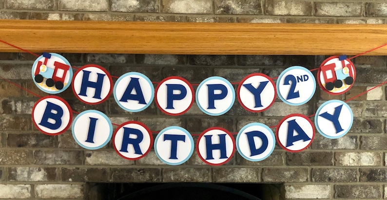 Happy Birthday Train Banner, All Aboard Sign, Conductor Party Theme - Etsy