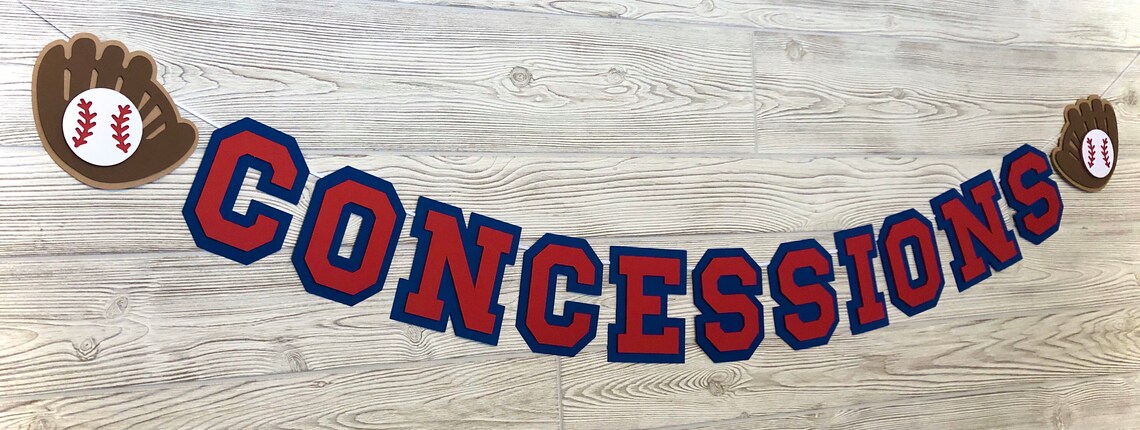 Baseball Concessions Banner Sports Themed Birthday Party | Etsy
