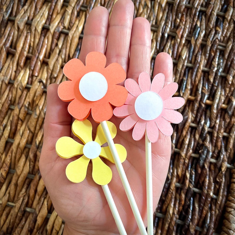 Flower Cupcake Toppers - Etsy