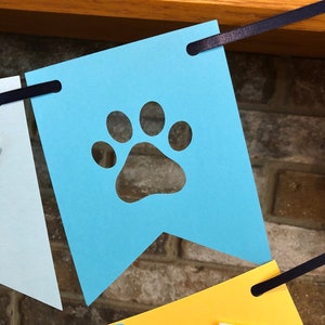 Paw Happy Birthday Banner, Dog Themed Party Sign - Etsy