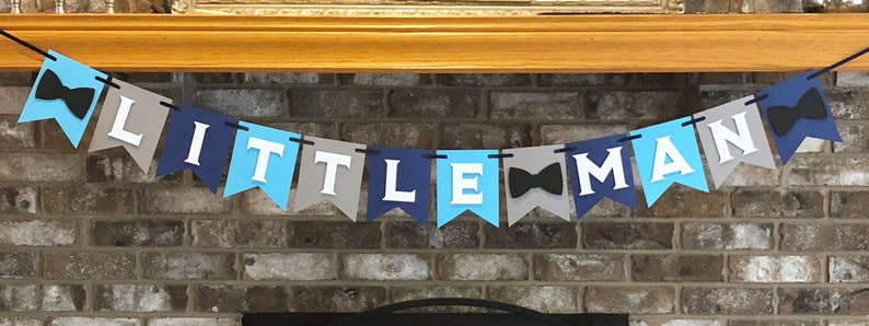 Little Man Banner Bow Tie Theme 1st Birthday Lil Man - Etsy